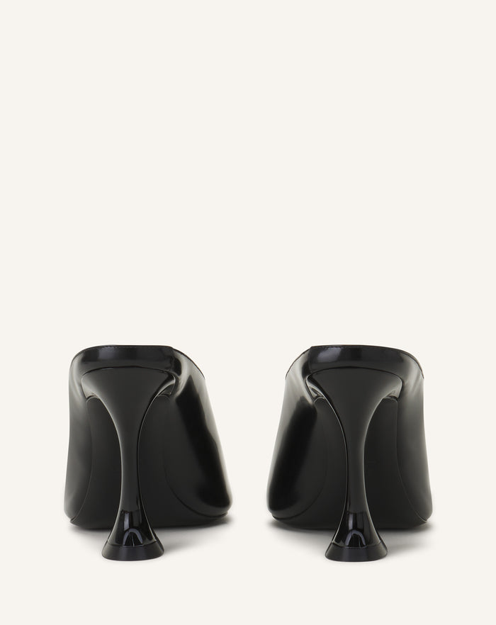 Mule Midnight Step In Leather | Lanvin