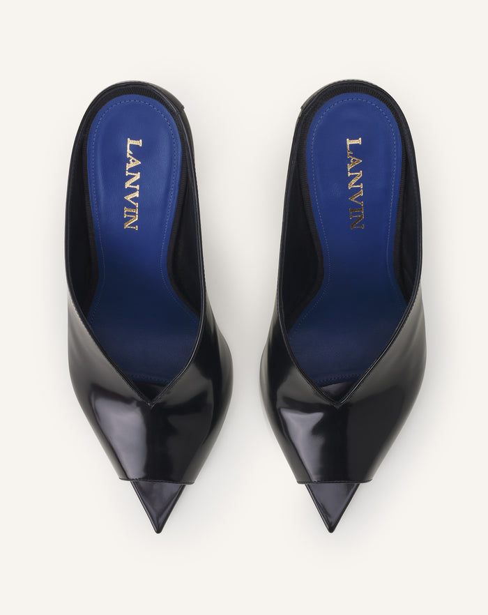 Mule Midnight Step In Leather | Lanvin