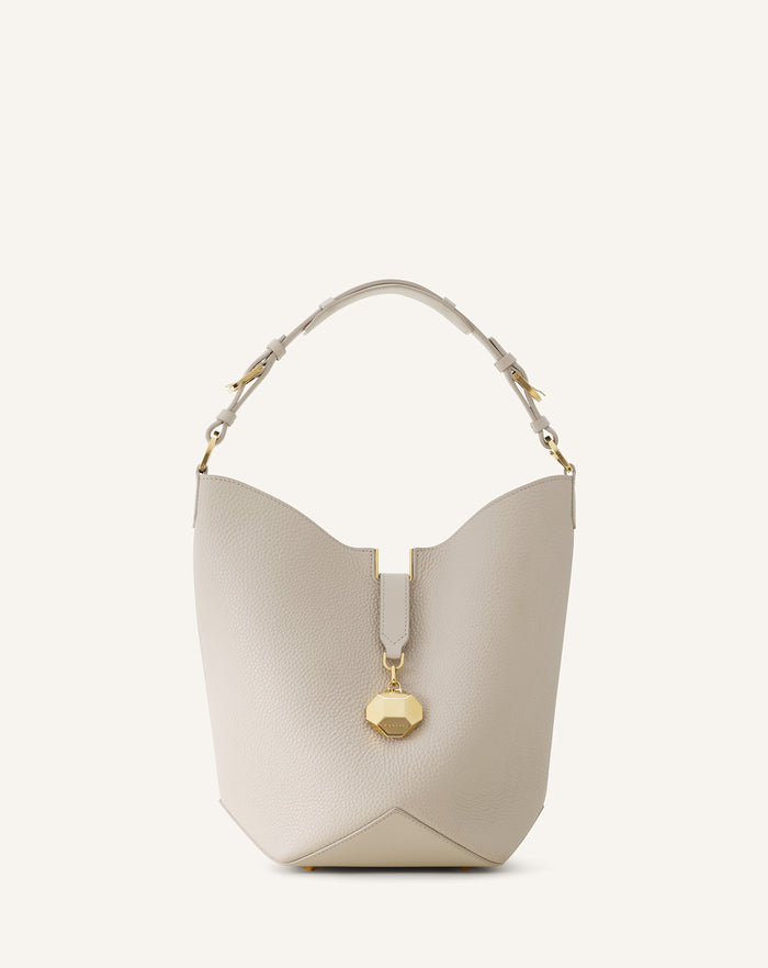 White Catch By Lanvin Medium Leather Bucket Bag | Lanvin
